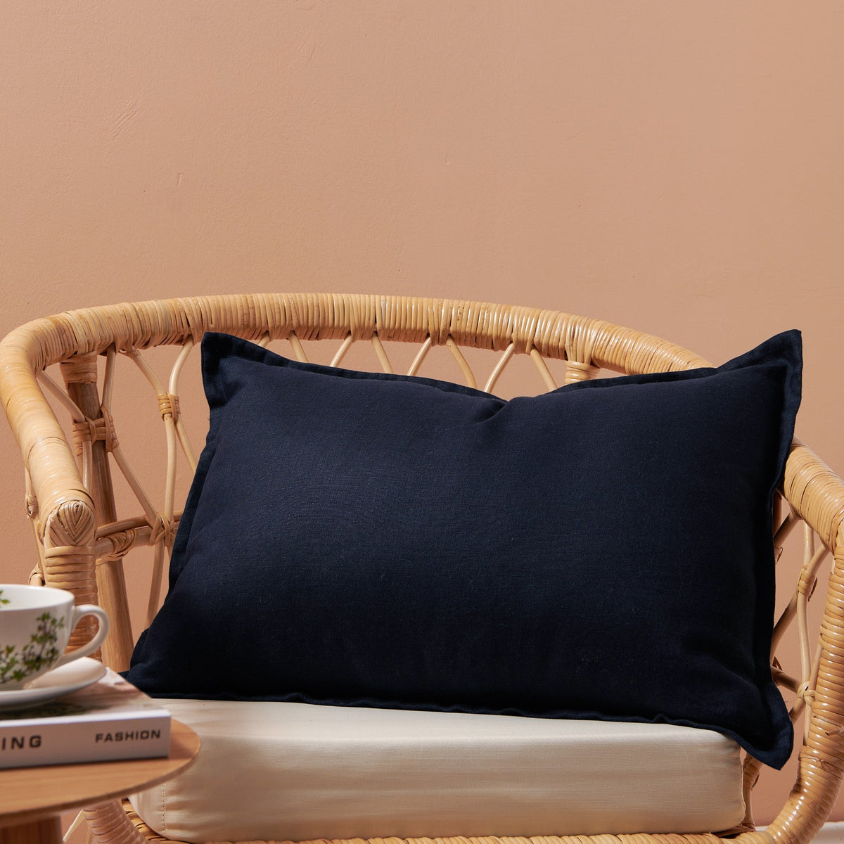 Washed French Linen Cushion | 100% Natural Flax Linen | 40x60cm ...